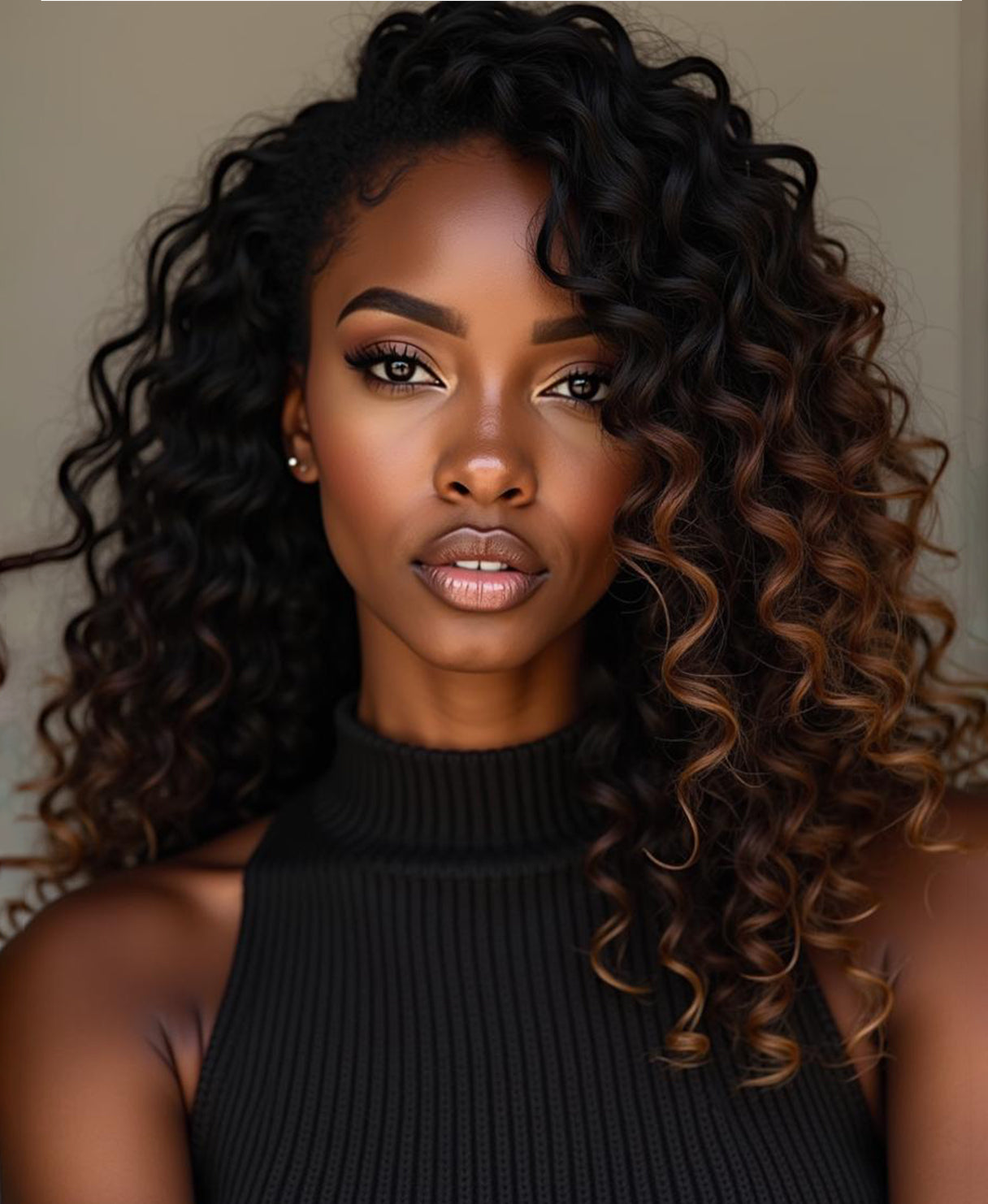 curly (3A curls) clip-in hair extensions mocha balayage. – Irresistible Me