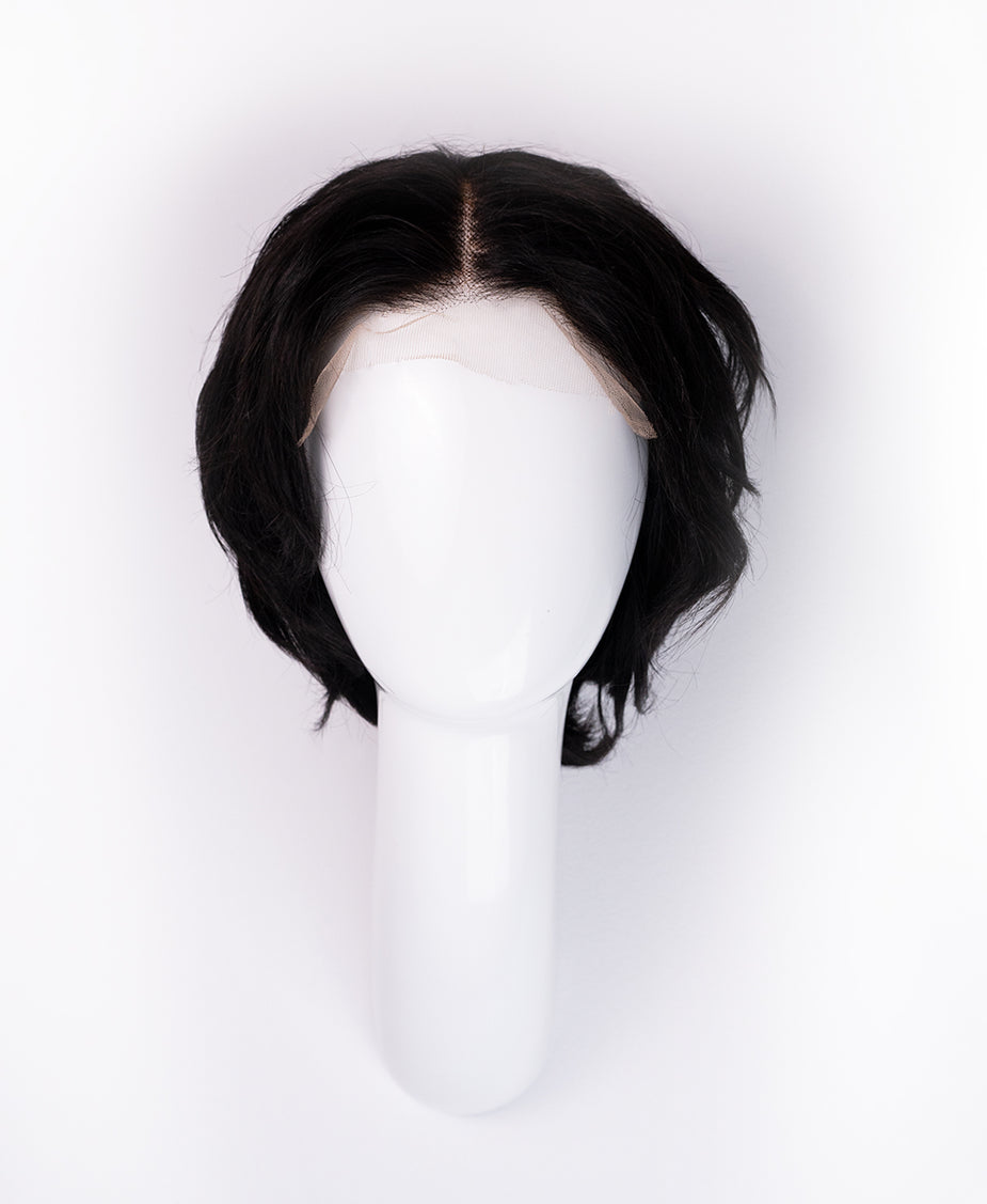 layered lace front human wig - 8" natural black. – Irresistible Me