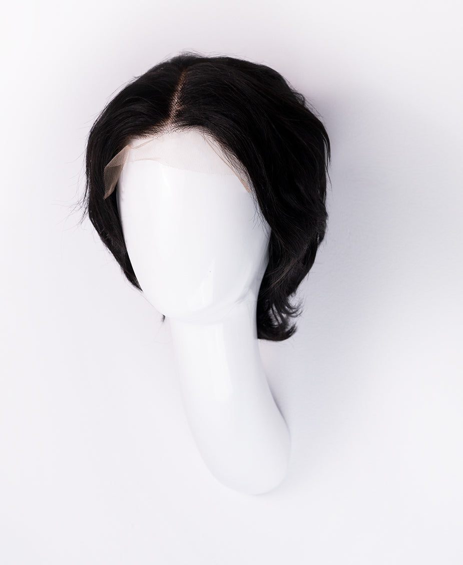 layered lace front human wig - 8" natural black. – Irresistible Me