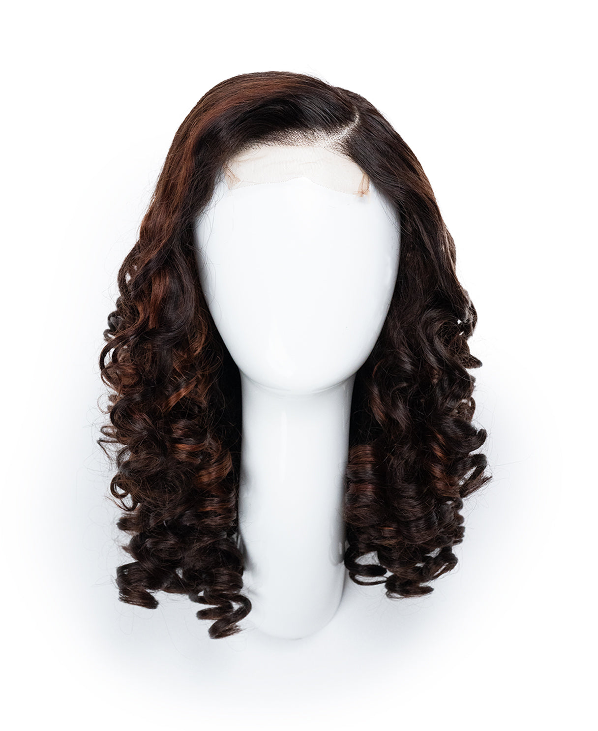 4x4 lace front human wig - 18" 3a curly brown highlights. – Irresistible Me