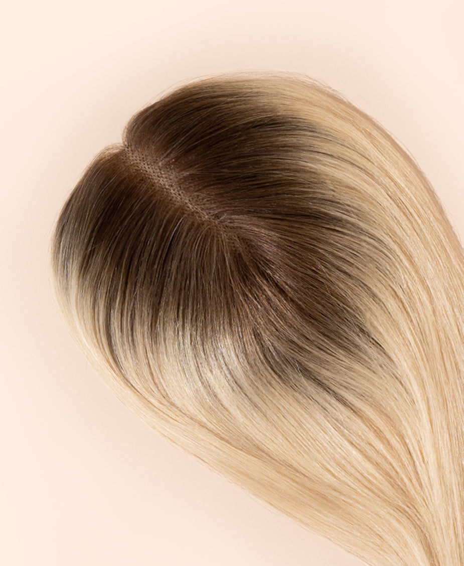 premium hair topper 14" rooted light blonde. – Irresistible Me