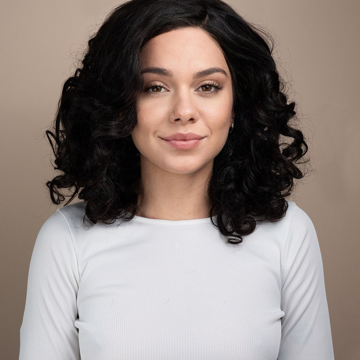 lace front human wig - 16" 3a bouncy curls natural black. – Irresistible Me