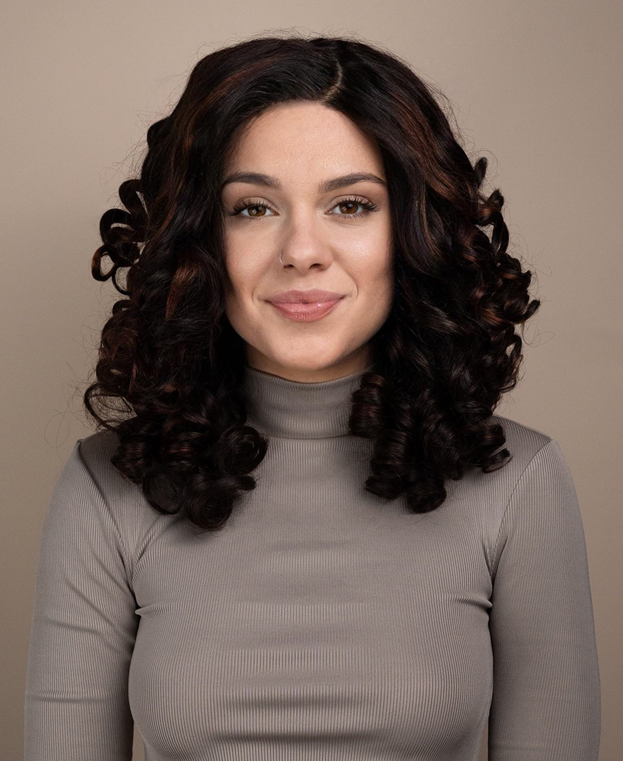 4x4 lace front human wig - 18" 3a curly brown highlights. – Irresistible Me