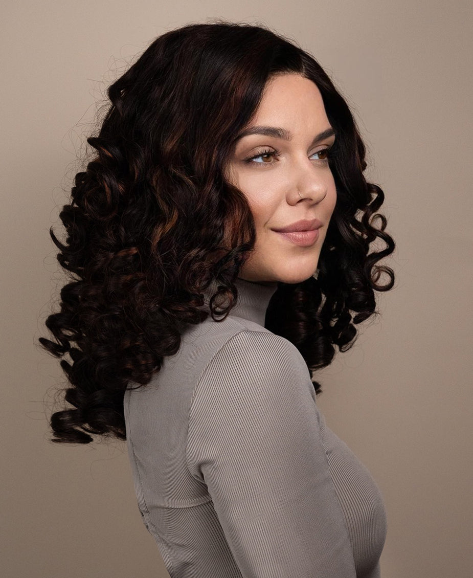 4x4 lace front human wig - 18" 3a curly brown highlights. – Irresistible Me