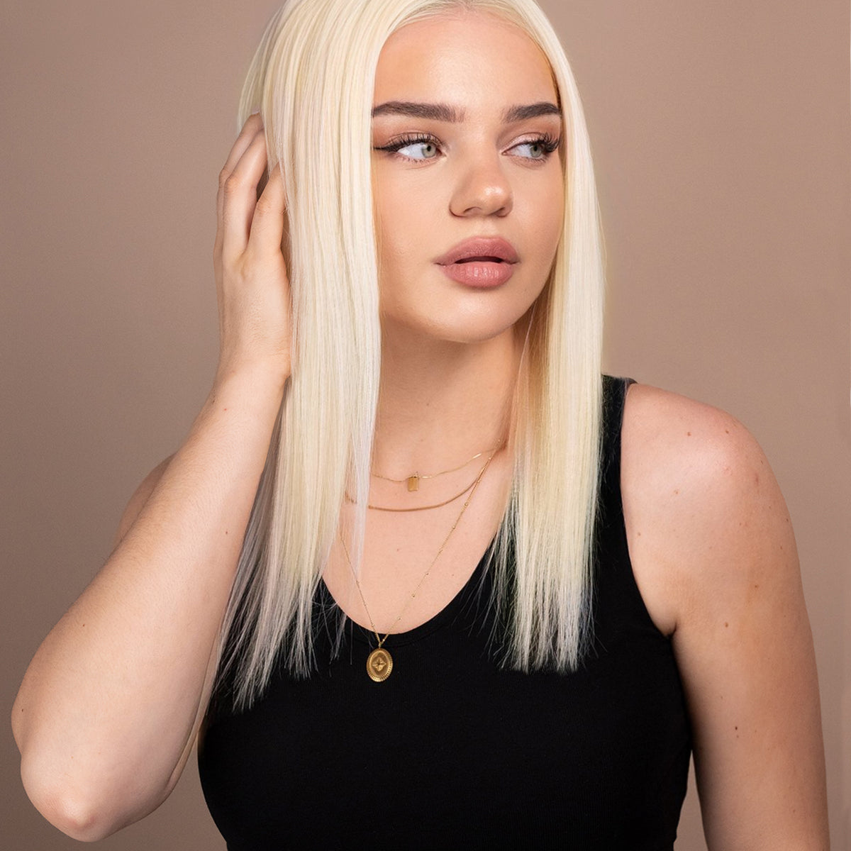put on & go pre-cut lace human wig - 14" light blonde. – Irresistible Me