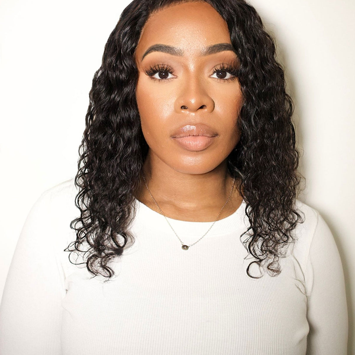 lace front human wig - 12" 3A curly natural black. – Irresistible Me