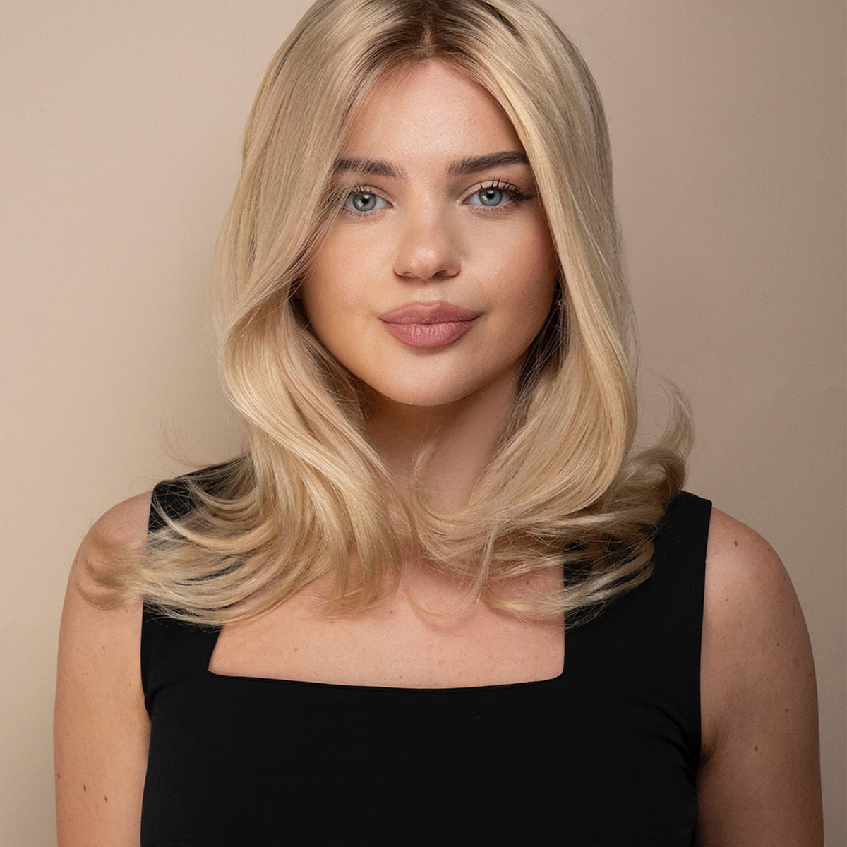 lace front mono wig - 14" shadow root champagne blonde. – Irresistible Me