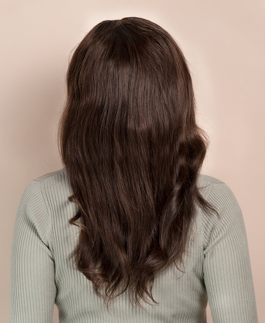 lace front human wig - 18" medium brown. – Irresistible Me