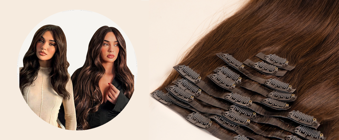 invisible clip-in hair extensions dark highlights. – Irresistible Me