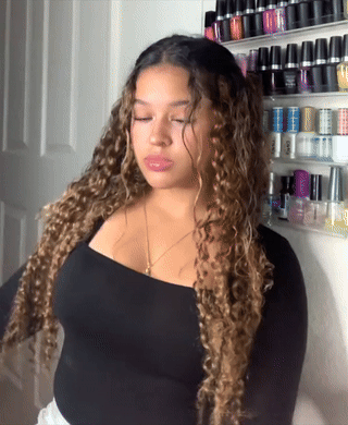 curly (3A curls) clip-in hair extensions mocha balayage. – Irresistible Me