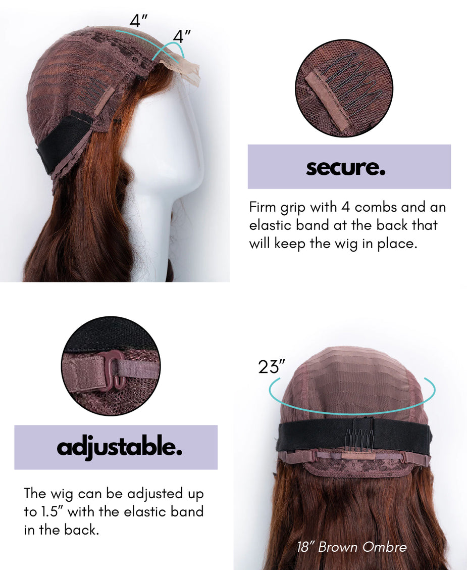 bouncy curls human wig - 14" dark red. – Irresistible Me